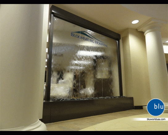 #15 - Clear Glass Wall Fountain for Bloomsburg Hospital - Bluworld