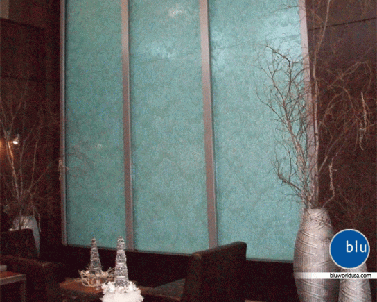 #14 - Beautiful Blue Glass Indoor Water Feature for Bonacio ...