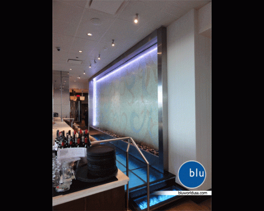 #7 - Custom Water Wall for Jewel Restaurant - Bluworld
